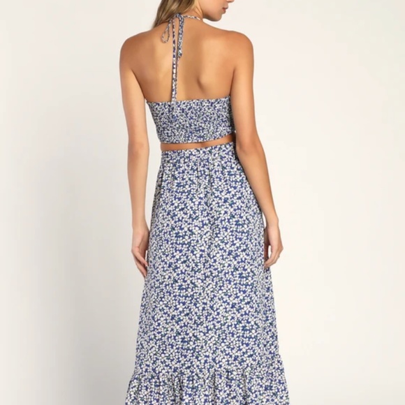 Lulus | Dresses | Lulus Floral Halter Twopiece Midi Dress | Poshmark